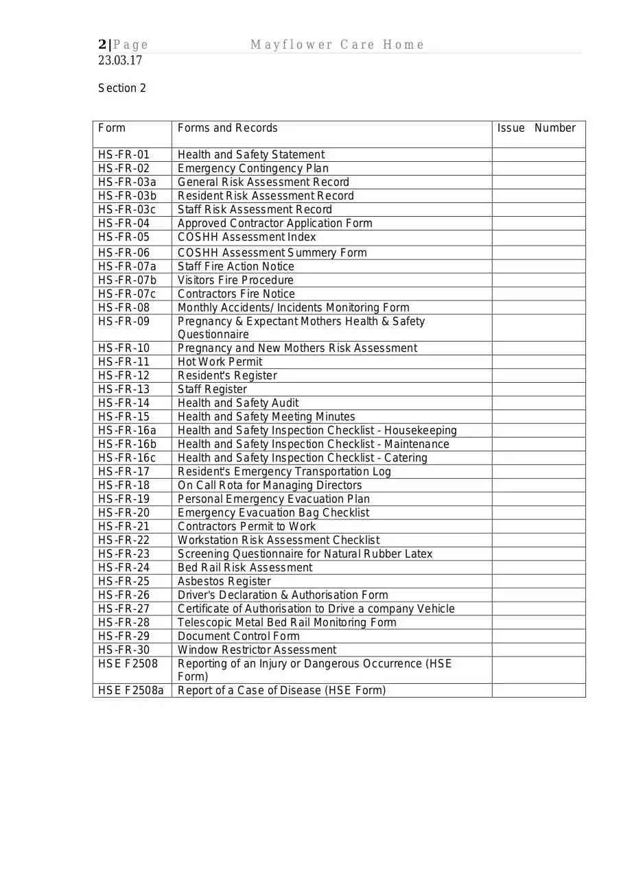 Care Home Health And Safety Audit Checklist - Homemade Ftempo